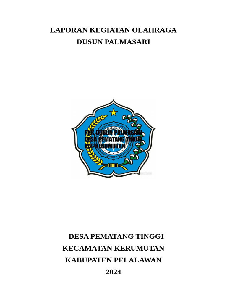 Laporan Kegiatan Olahraga 2024 Palmasari | PDF