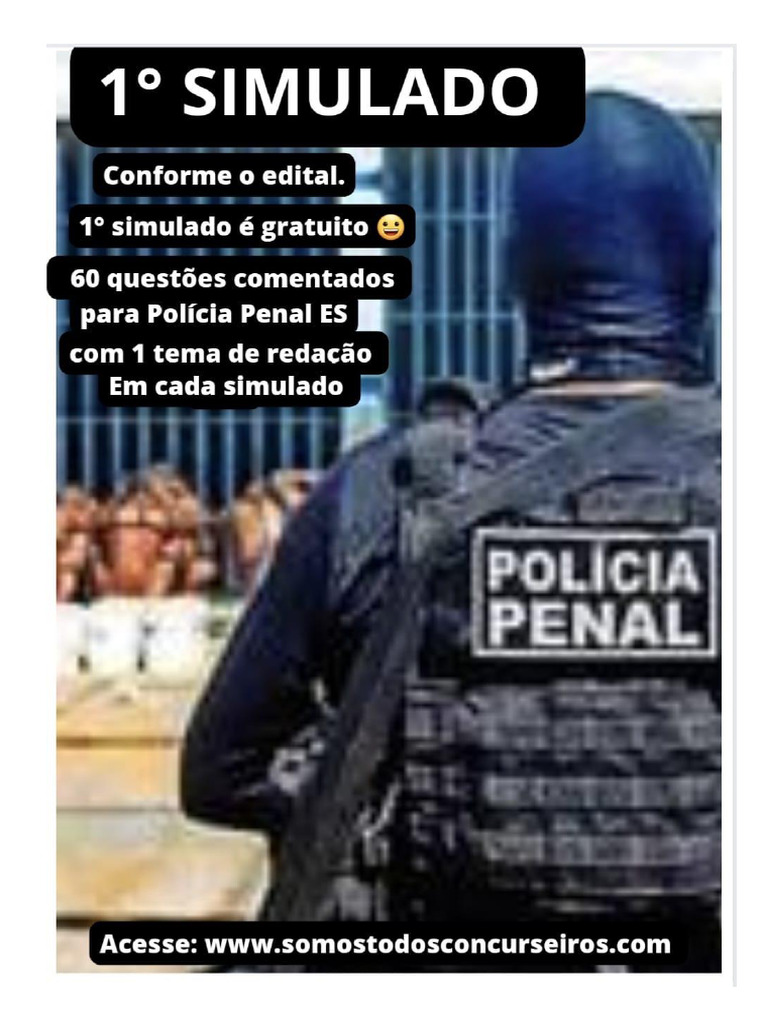 1o Simulado Gratuito Ppes Jw3pas | PDF | Crimes | Crime e Violência