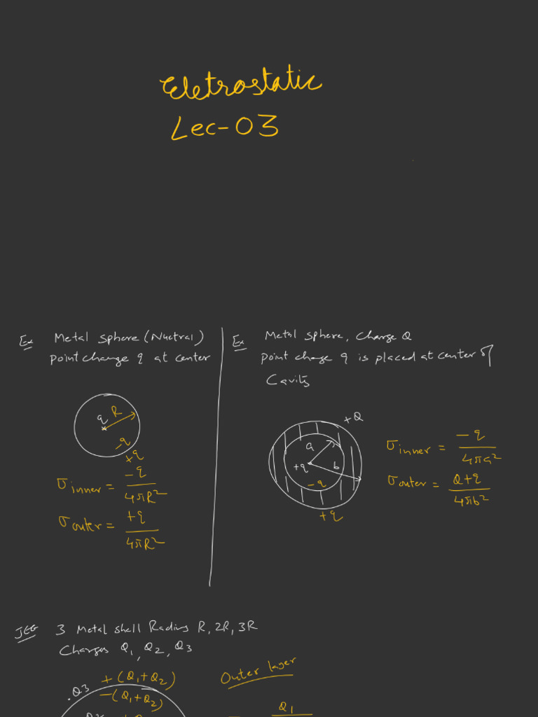 Electrostatics - L-03 (Class Notes) - Induction, Coulomb's Law | PDF