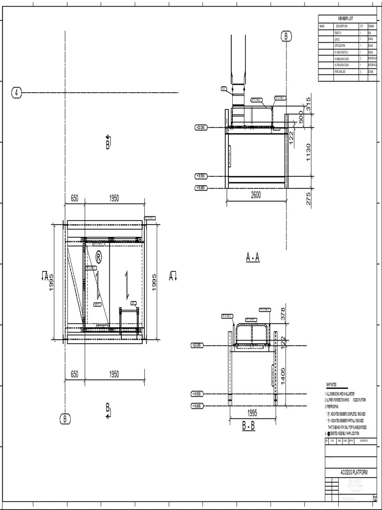GA-Drawing Platform Seal Oil Tank | PDF