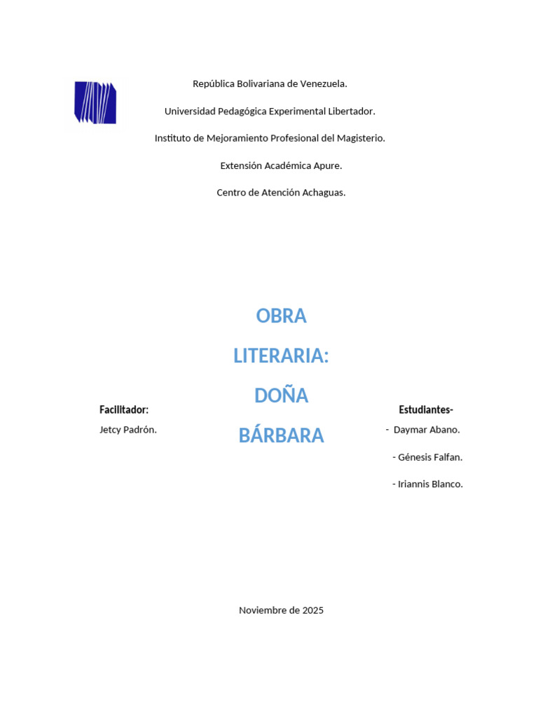 daymar - dona barbara | PDF
