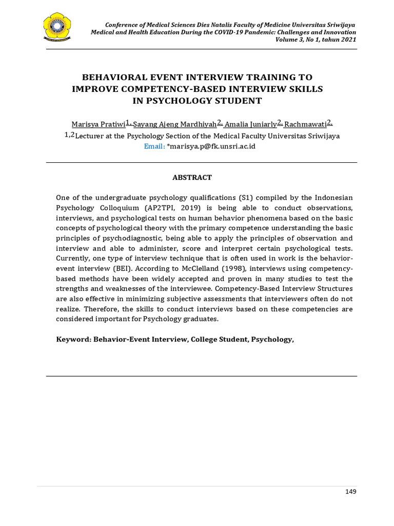 Behavioral_Event_Interview_Training_to_I | PDF | Competence (Human ...