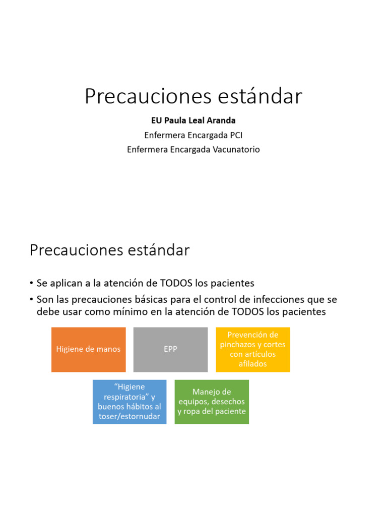 Precauciones Estándar | PDF | Lavado de manos | Especialidades Medicas