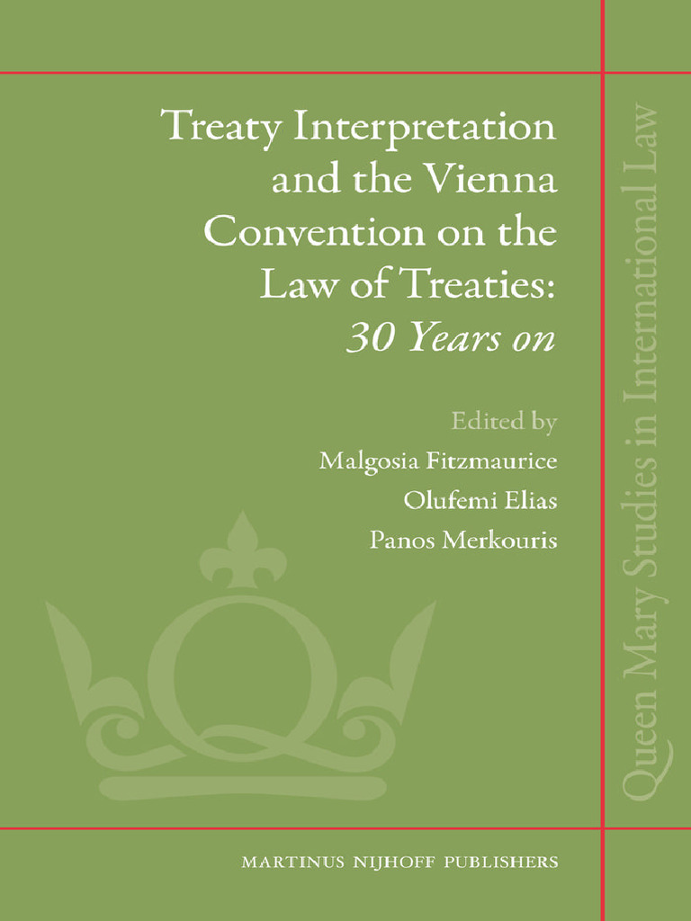 Treaty Interpretation: Vienna Convention Insights | PDF | Semantics ...