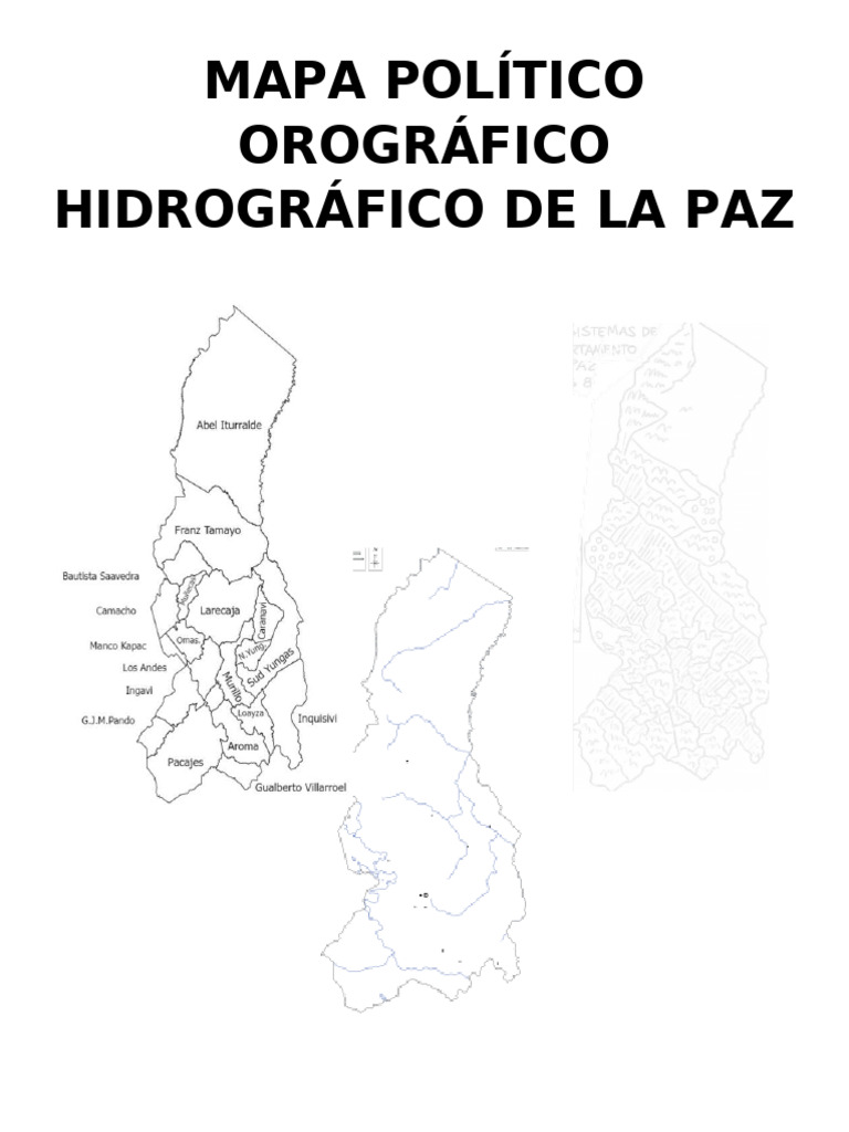 Mapa Político Orográfico Hidrográfico de La Paz | PDF