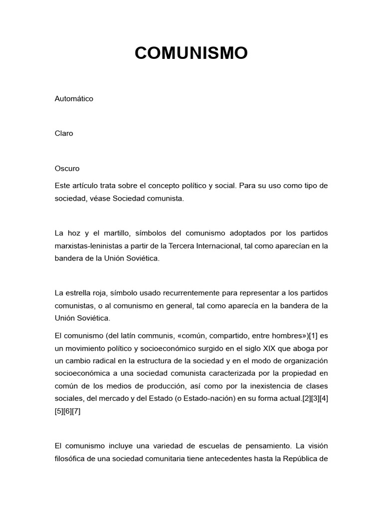 COMUNISMO | PDF | Comunismo | Socialismo