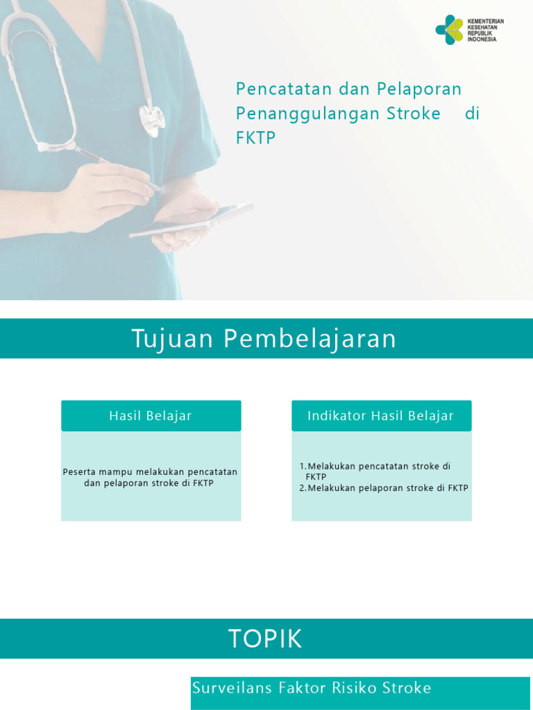 Pencatatan Dan Pelaporan Deteksi Dini Stroke 1 | PDF