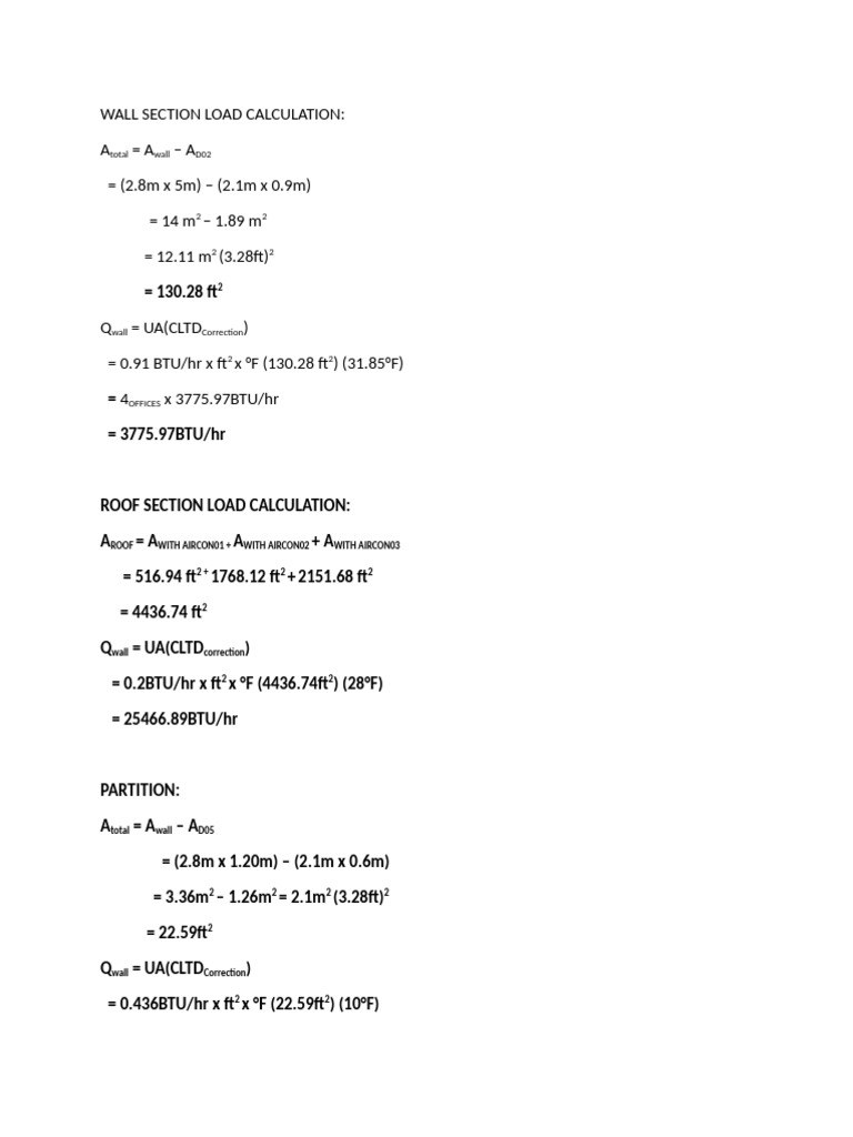 Load Calculation | PDF | Building | Building Technology