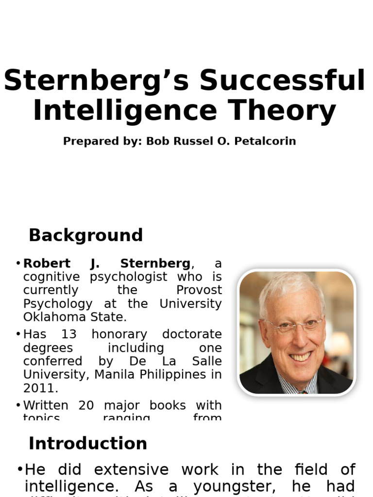 Sternberg's Successful Intelligence Explained | PDF | Intelligence ...