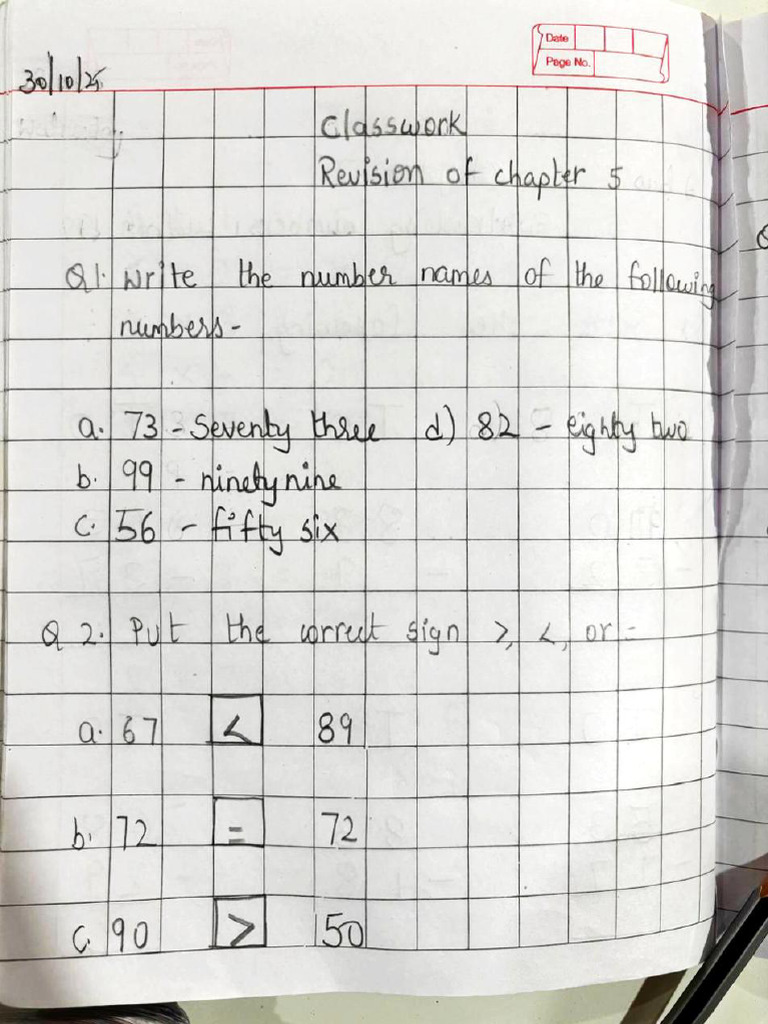 30th October Classwork | PDF