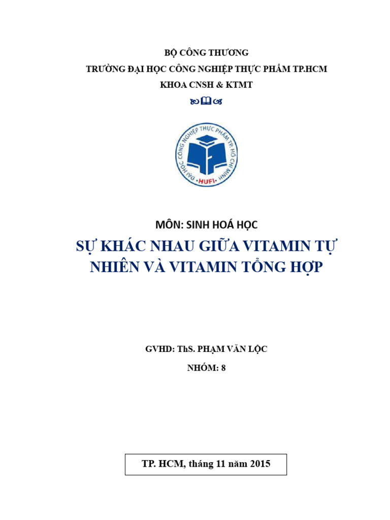 (123doc) Su Khac Nhau Giua Vitamin Tu Nhien Va Tong Hop | PDF