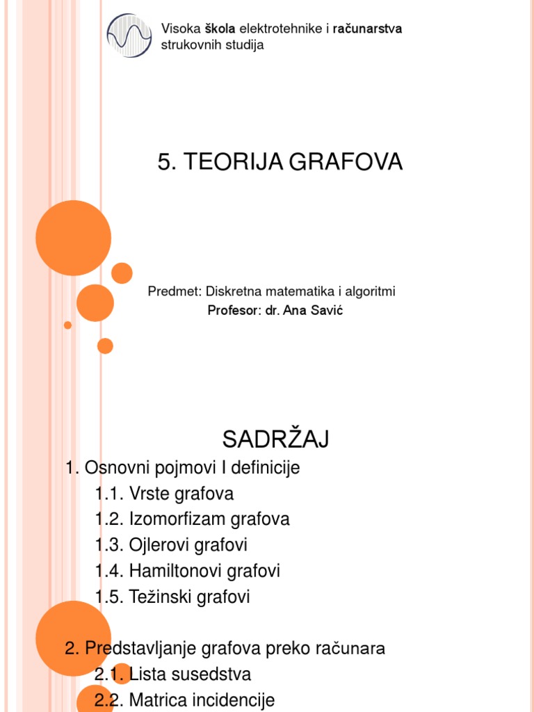 Teorija Grafova | PDF