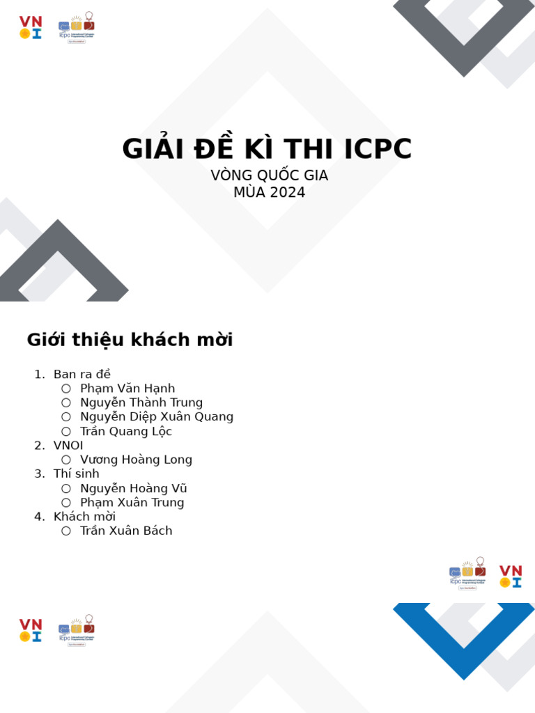ICPC National 2024 | PDF