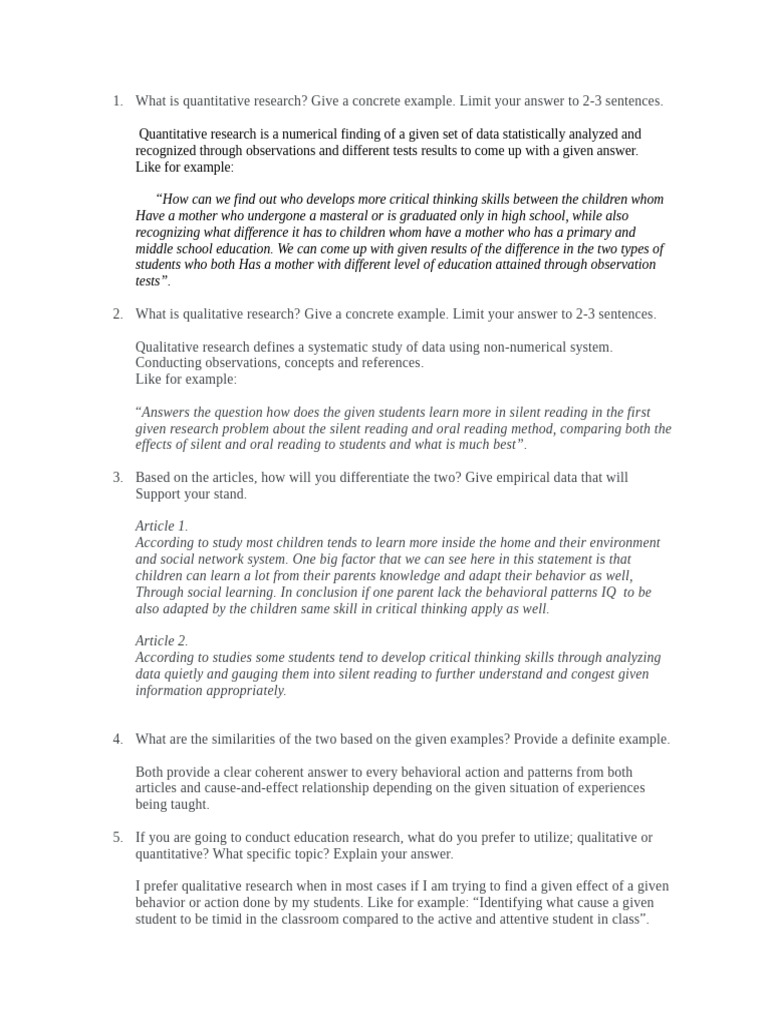Quantitative vs. Qualitative Research Explained | PDF | Quantitative ...