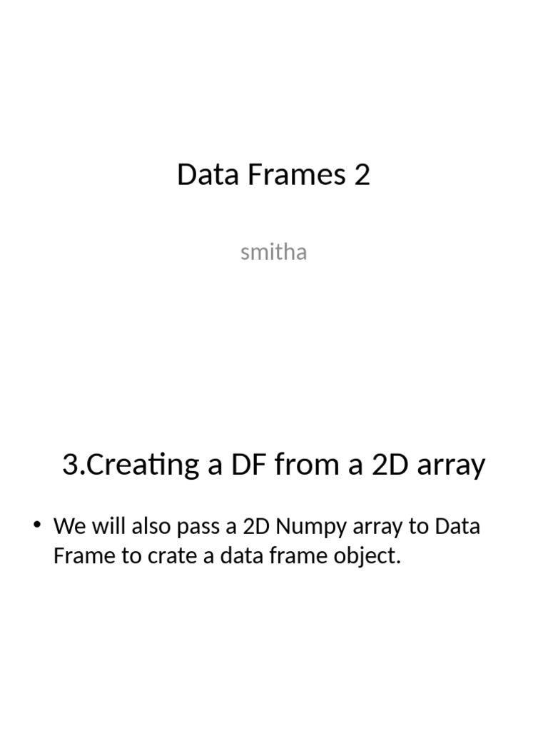 Python Pandas 1 DataFrames-3 | PDF | Computer Programming | Data Management