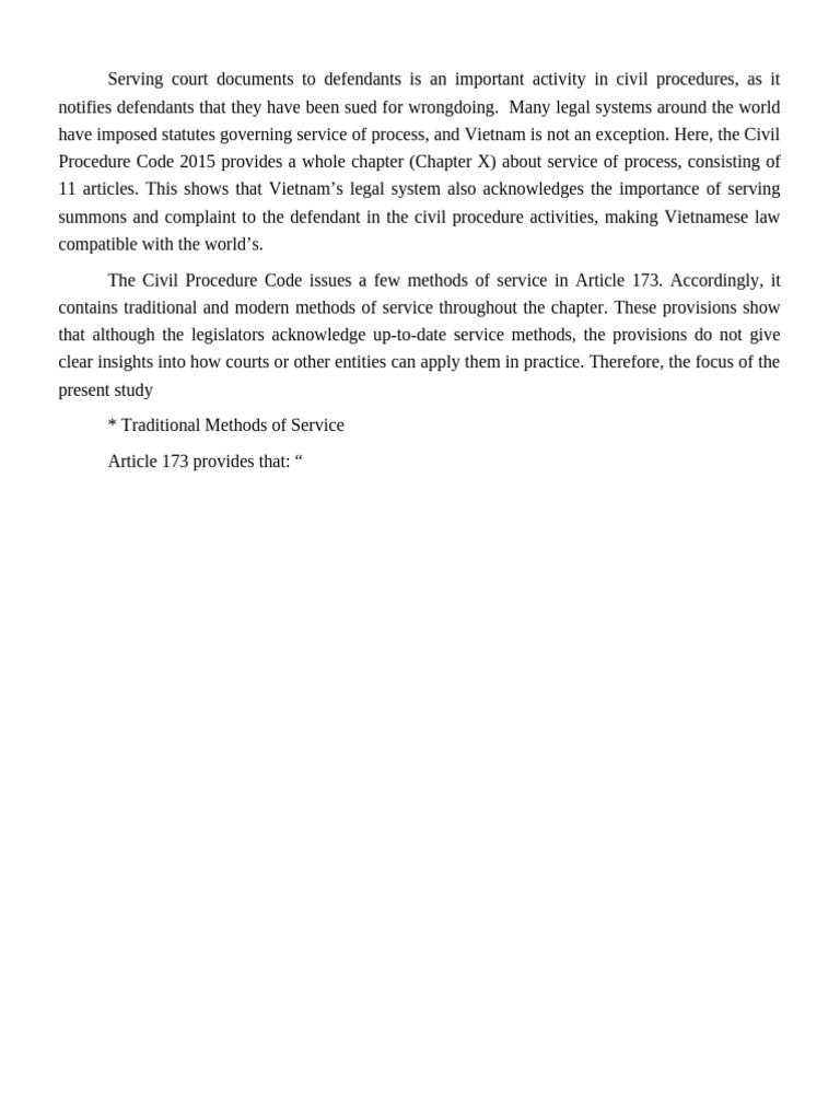 Serving Court Documents To Defendants Is An Important Activity in Civil ...