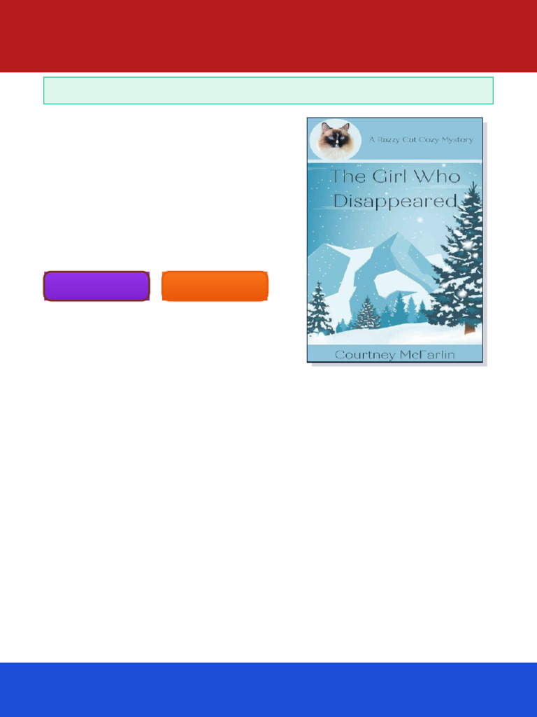 The Girl Who Disappeared Razzy Cat Cozy Mystery 6 Courtney Mcfarlin ...
