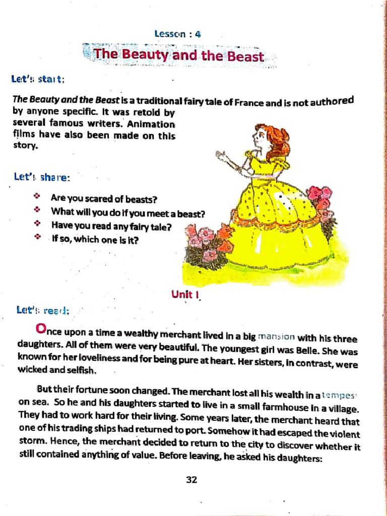 Beauty and the Beast Fairy Tale Summary | PDF | Fairy Tales | Fairies