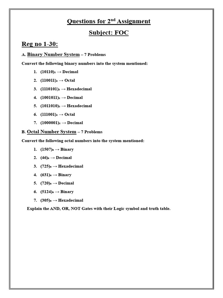 Questions For 2nd Assignment | PDF