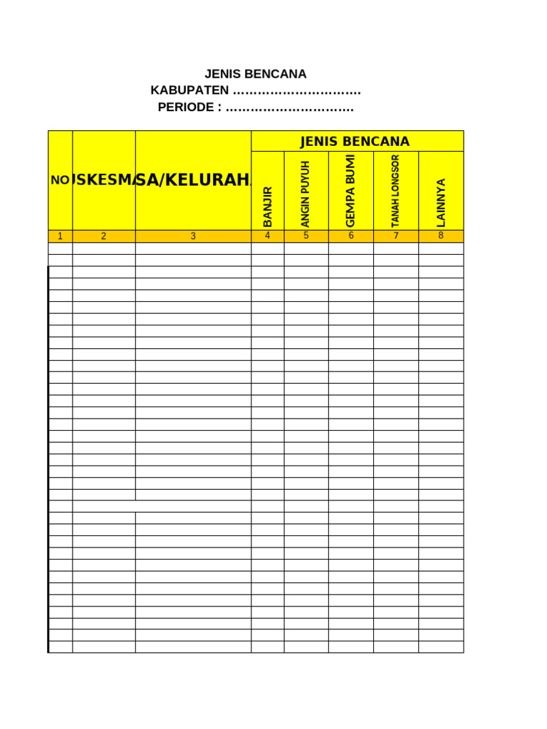 Form Rekap Rha 2010 | PDF