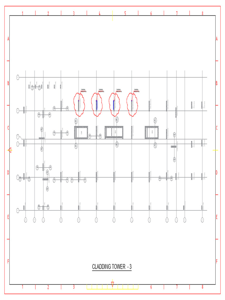 Colum Layout (Foundation To G. Floor Level) Tower-3-Model | PDF