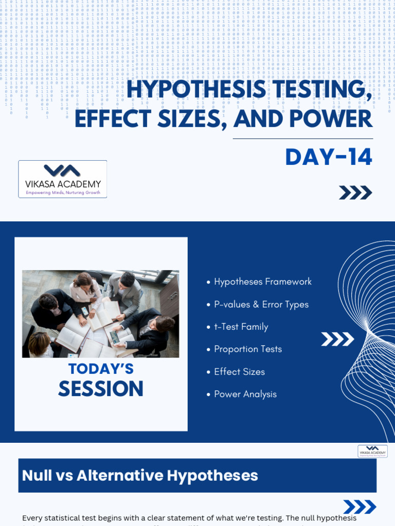 Hypothesis Testing | PDF | P Value | Effect Size