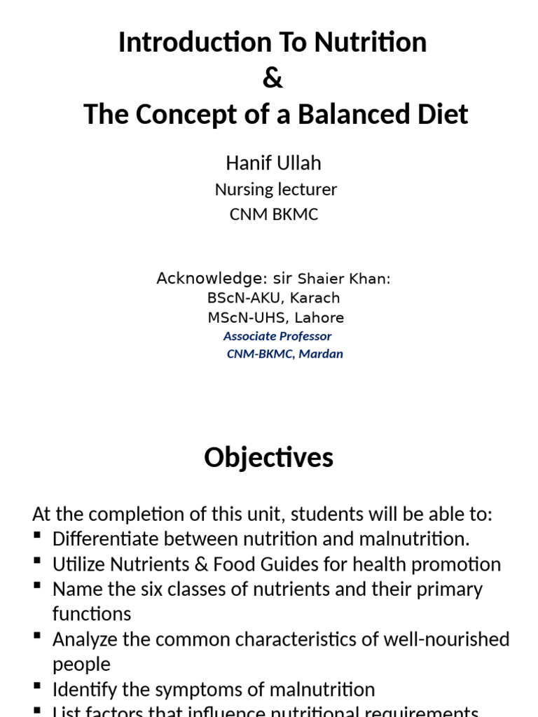 Nutrition Basics and Balanced Diet Guide | PDF | Nutrients | Food Energy
