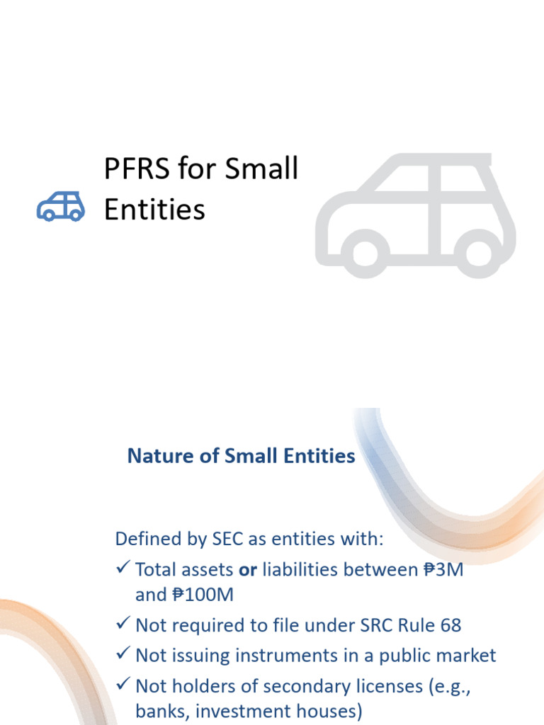 PFRS for Small Entities Overview | PDF | Investing | Equity (Finance)