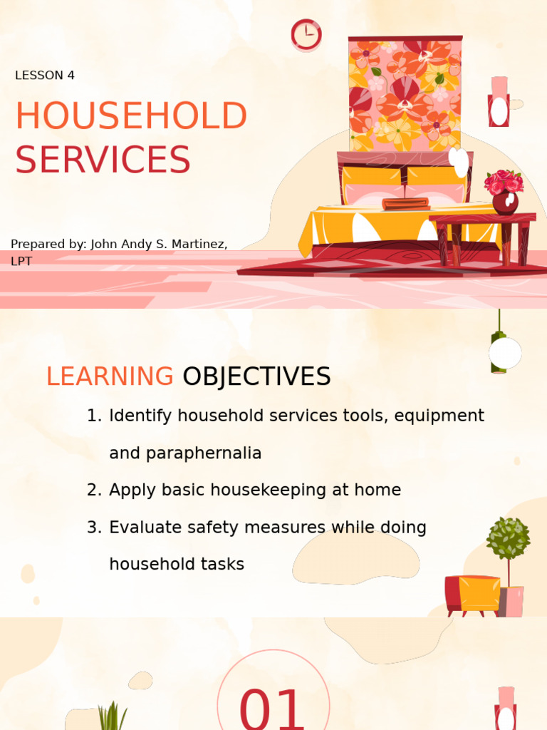 Lesson 4 - Household Services | PDF | Housekeeping | Waste