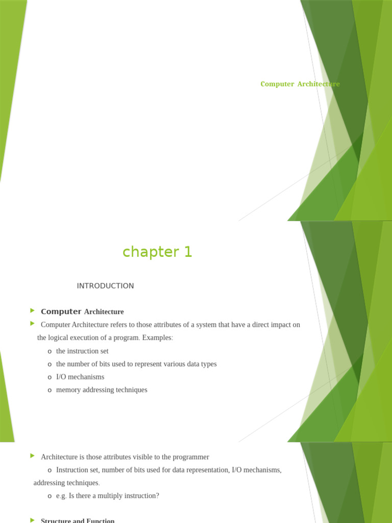 Computer Architecture Chapter1 | PDF | Central Processing Unit | Input ...