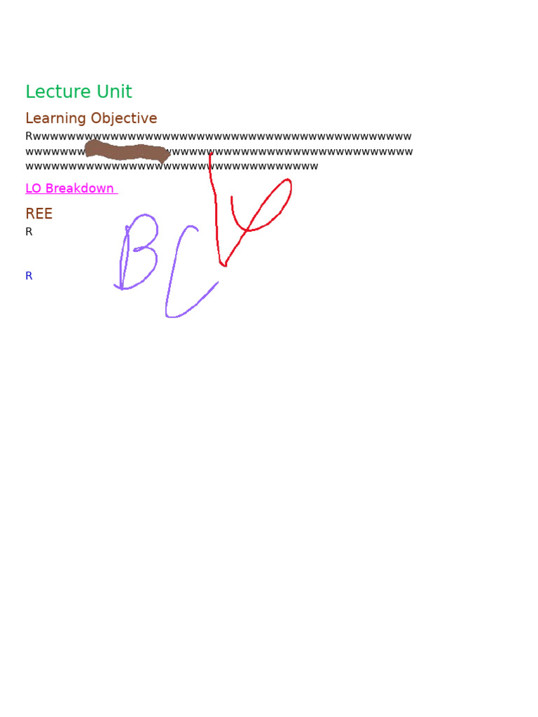 Learning Objective Template | PDF