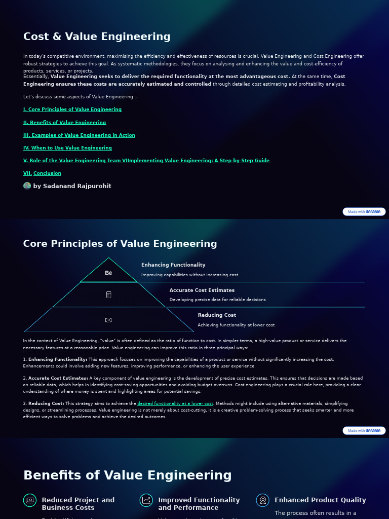 Value Engineering: Cost Efficiency Strategies | PDF | Engineering ...