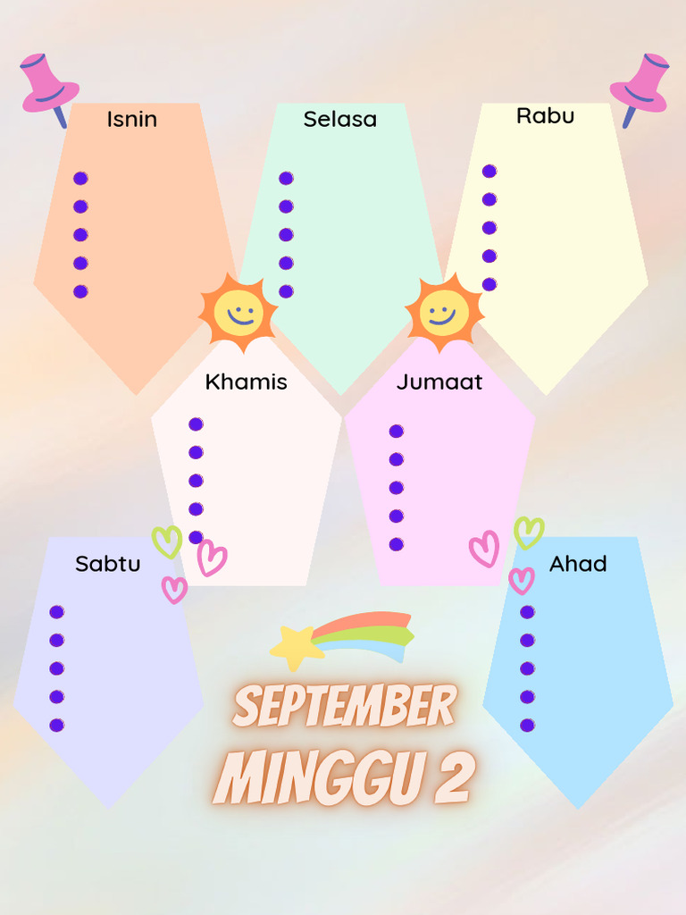 Colorful Weekly Program Plan Todo List | PDF