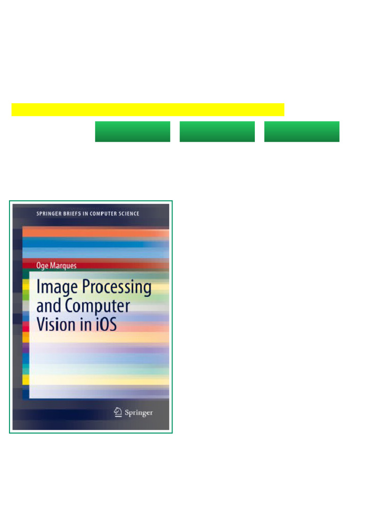 Image Processing and Computer Vision in iOS Oge Marques Ebook Compact ...
