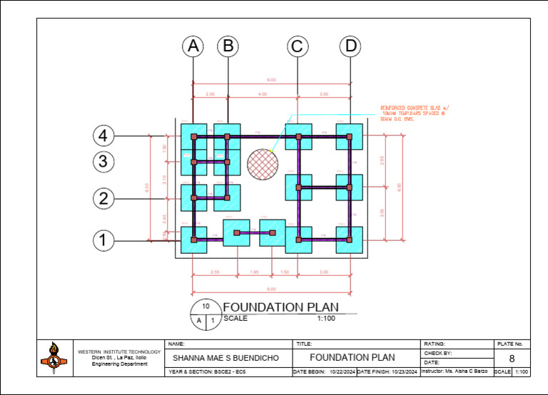 Foundation Plan for BSCE2 - EC5 | PDF