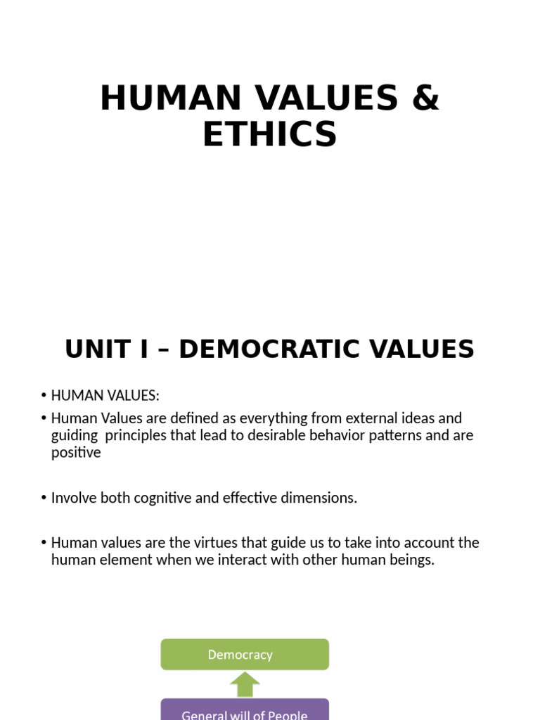 Unit 1 New Democratic Values | PDF | Value (Ethics) | Egalitarianism