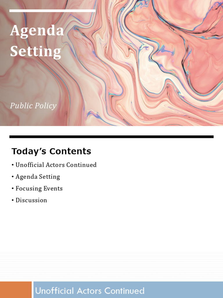 Understanding Agenda Setting in Public Policy | PDF | Policy