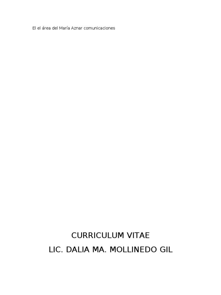 Curriculum Vitae Dalia | PDF | Sicología | Maestros
