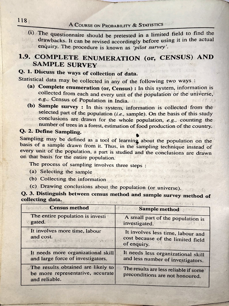 Data Collection Methods in Statistics | PDF | Sampling (Statistics ...