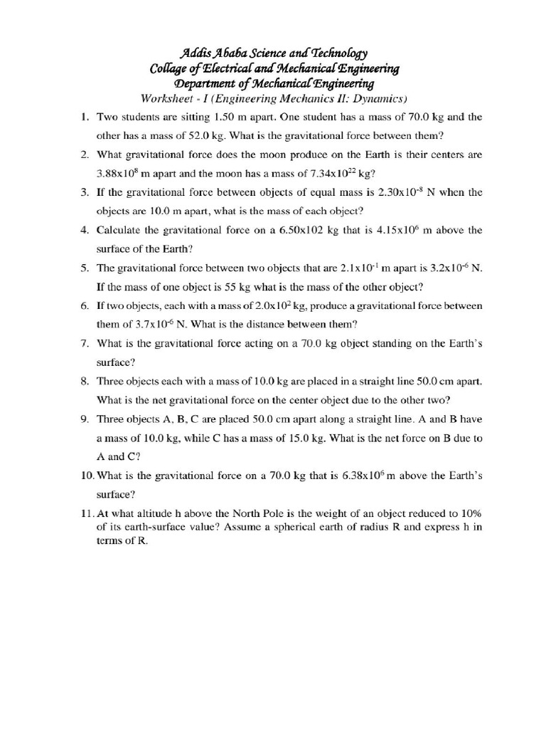 Dynamics Chapter 1 (Introduction) | PDF