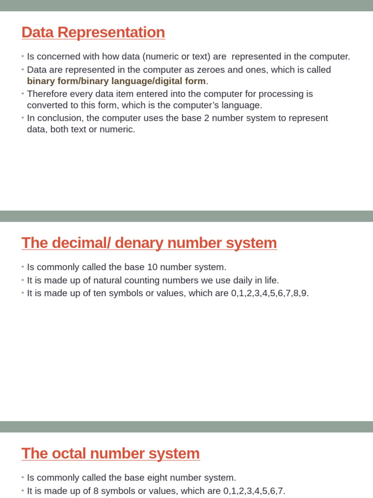 Understanding Data Representation in Computers | PDF | Binary Coded ...