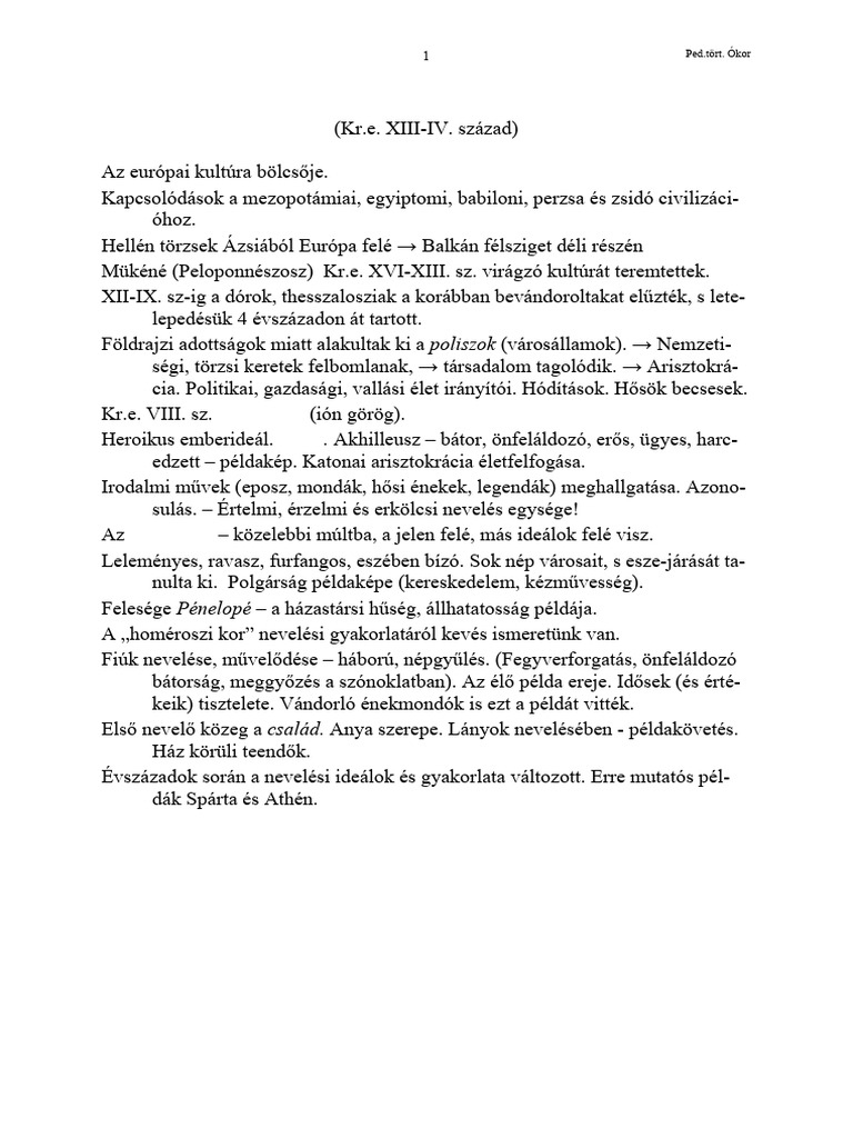 Antik Gorog Neveles | PDF