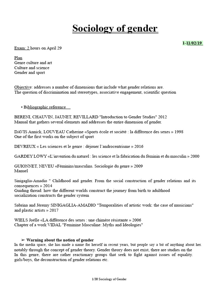 Gender sociology | PDF | Gender | Gender Studies