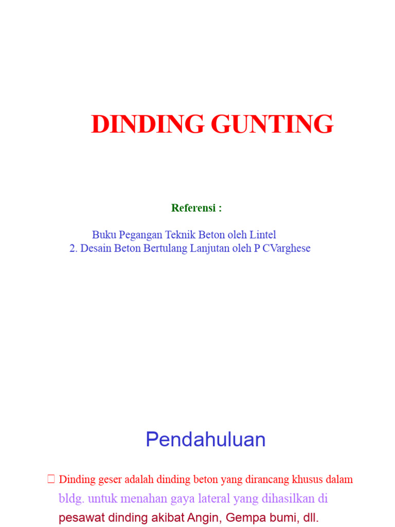 Desain dan Fungsi Dinding Geser Beton | PDF