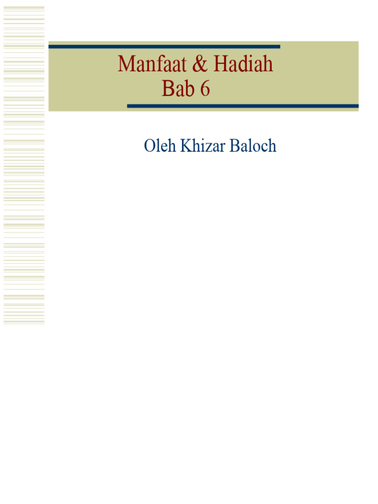 Manfaat & Hadiah Bab 6 HRM-1 | PDF