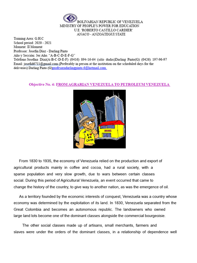 Transition from Agrarian to Oil Economy | PDF | Venezuela | Economies