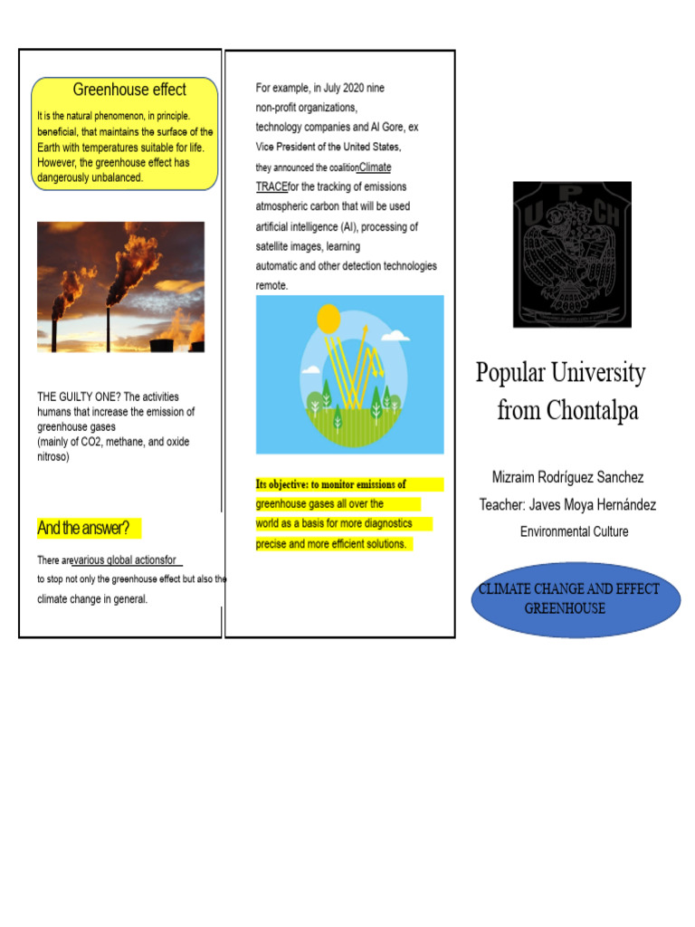 Greenhouse Effect - Triptych | PDF | Climate Change | Greenhouse Gas