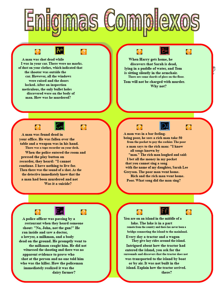Activity (Translated) Complex Puzzles, Reading Focus | PDF