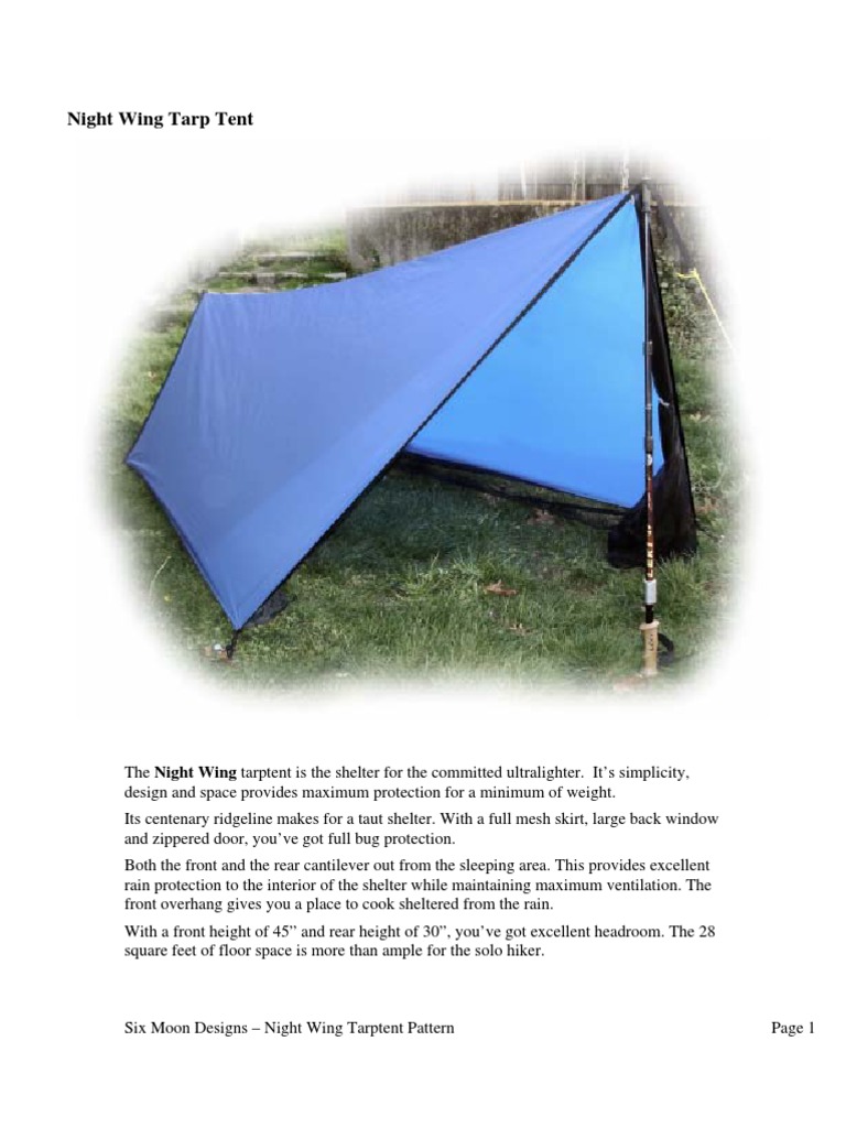 Pattern - NightWing Tarp Tent | Download Free PDF | Seam (Sewing) | Sewing