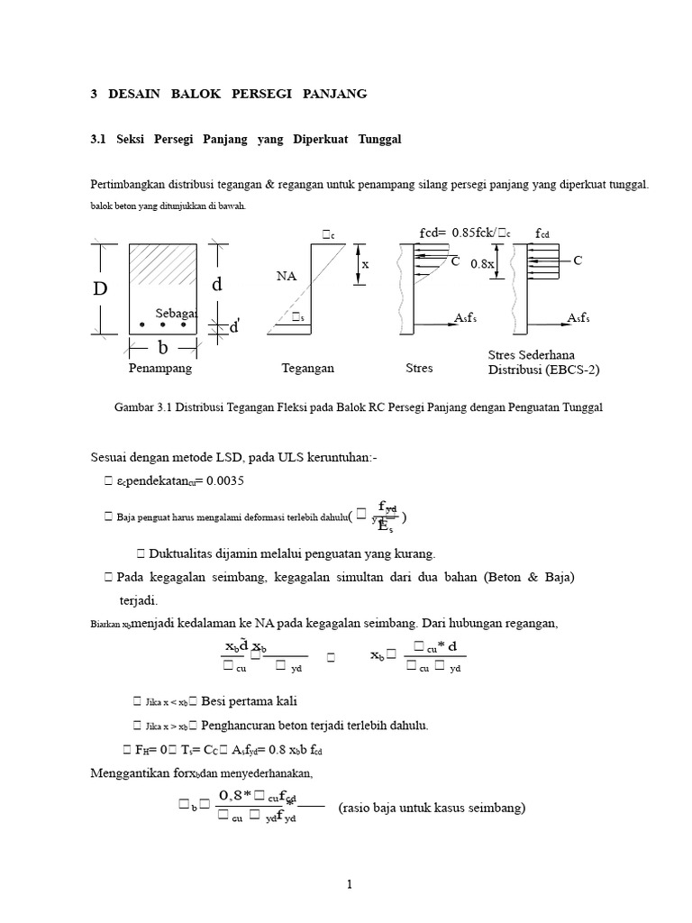 3 Desain Balok Persegi Panjang - Ed1 | PDF